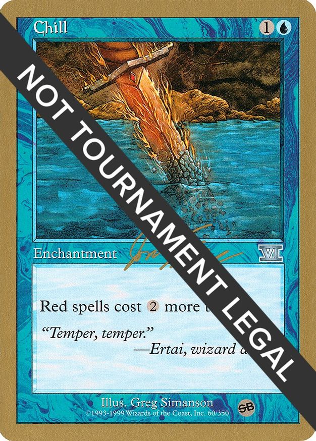 Chill - 2000 Jon Finkel (6ED) (SB) - World Championship Decks - Magic ...