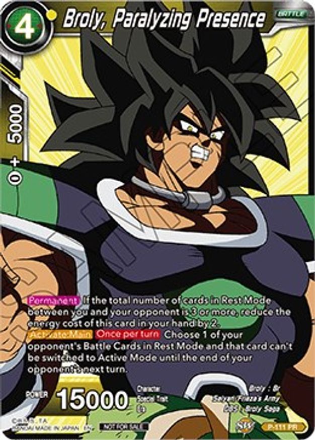 Broly, Paralyzing Presence (Broly Pack Vol. 3) - Promotion Cards ...