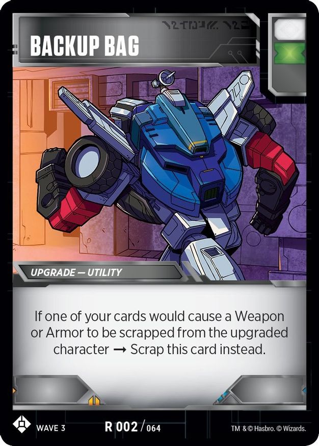 Backup Bag - War for Cybertron: Siege I - Transformers TCG