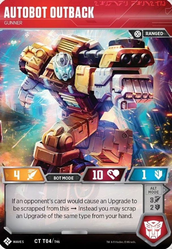 Autobot Outback - Gunner - Titan Masters Attack - Transformers TCG