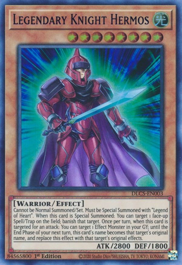 Legendary Knight Hermos (Blue) - Dragons of Legend: The Complete Series - YuGiOh