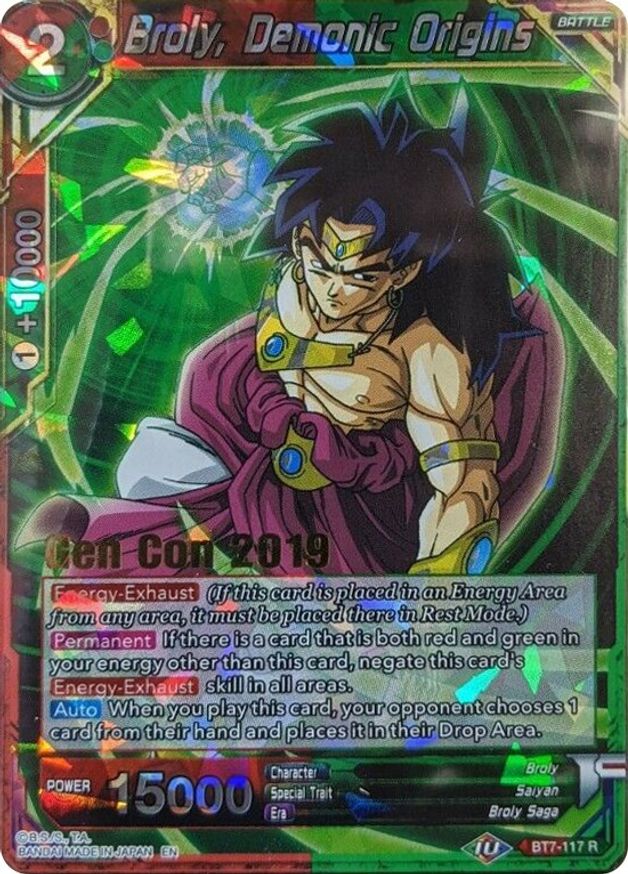Broly, Demonic Origins (Gen Con 2019) - Promotion Cards - Dragon Ball ...