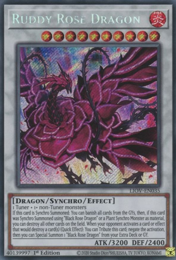 Ruddy Rose Dragon - Lightning Overdrive - YuGiOh