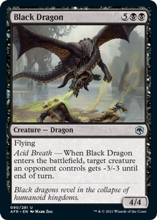 Black Dragon - Adventures in the Forgotten Realms - Magic: The Gathering