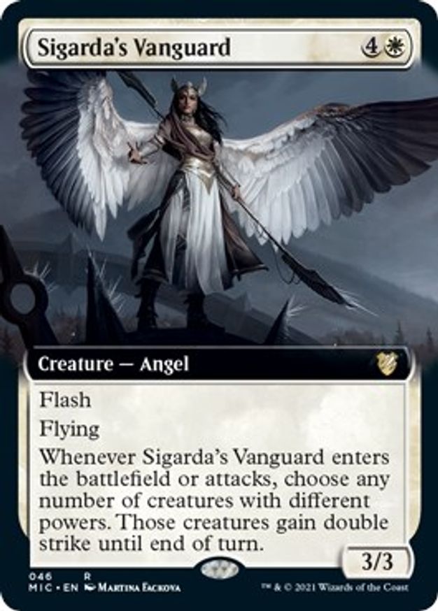 Sigarda's Vanguard (Extended Art) - Commander: Innistrad: Midnight Hunt ...