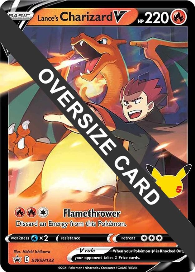 Lance's Charizard V - SWSH133 - Jumbo Cards - Pokemon