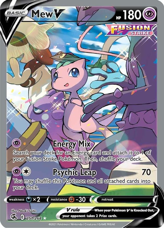 Mew V (Alternate Full Art) - SWSH08: Fusion Strike - Pokemon