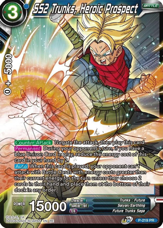 SS2 Trunks, Heroic Prospect - Mythic Booster - Dragon Ball Super: Masters