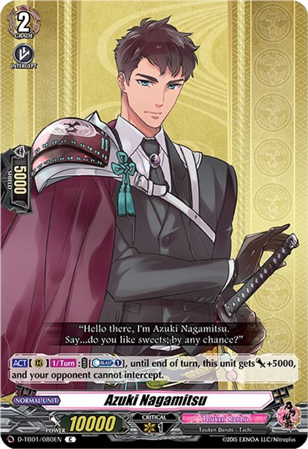 Azuki Nagamitsu - D-TB01: Touken Ranbu -ONLINE- 2021 - Cardfight Vanguard
