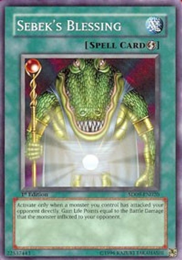 Sebek's Blessing - Structure Deck: Dinosaur's Rage - YuGiOh