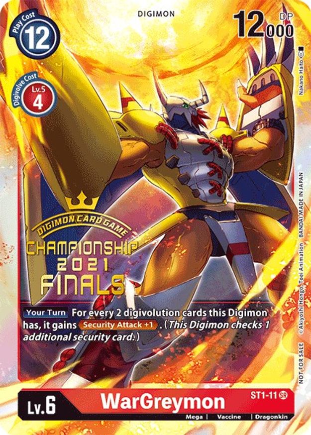 WarGreymon (2021 Championship Finals Event Pack Alt-Art Gold Stamp Set ...