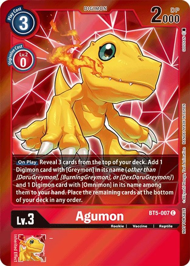 Agumon (Event Pack 2) - Battle of Omni - Digimon Card Game