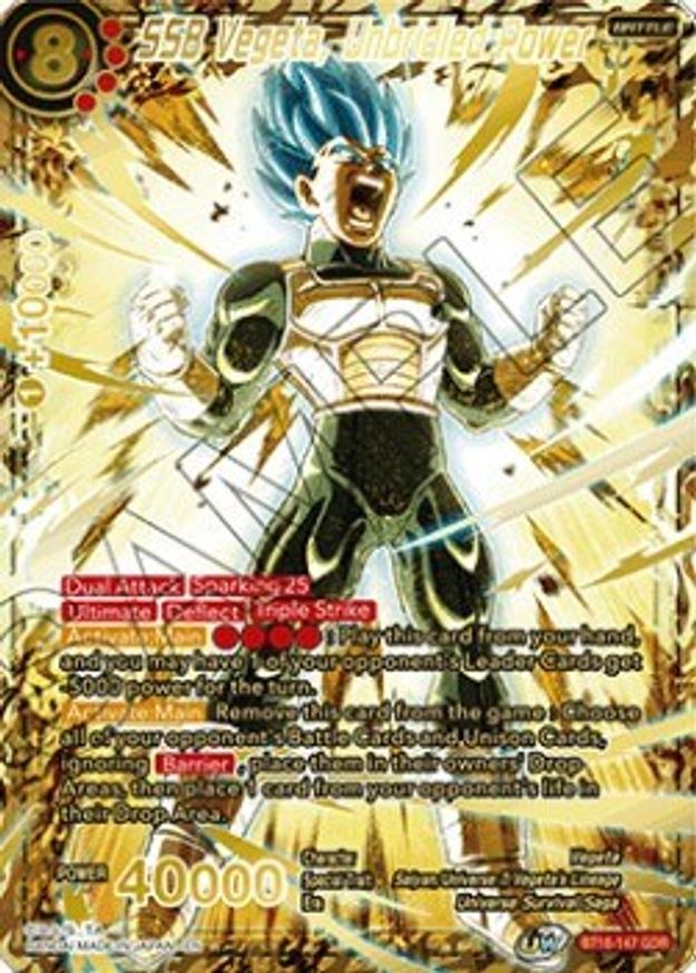 SSB Vegeta, Unbridled Power (God Rare) - Realm of the Gods - Dragon ...