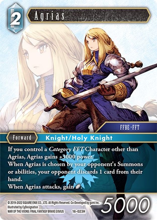 Agrias - Emissaries of Light - Final Fantasy TCG