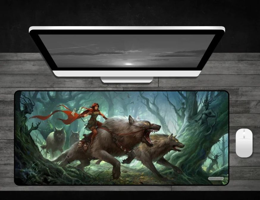 Dark Red Riding Hood - Deskmat - GamerMats Playmats - Playmats