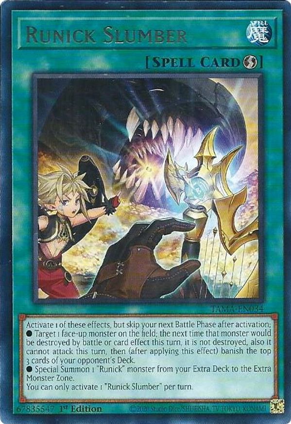 Runick Slumber - Tactical Masters - YuGiOh