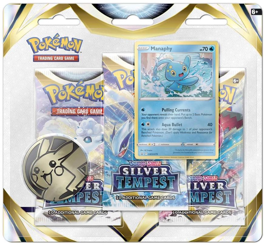 Silver Tempest 3 Pack Blister [Manaphy] - SWSH12: Silver Tempest - Pokemon