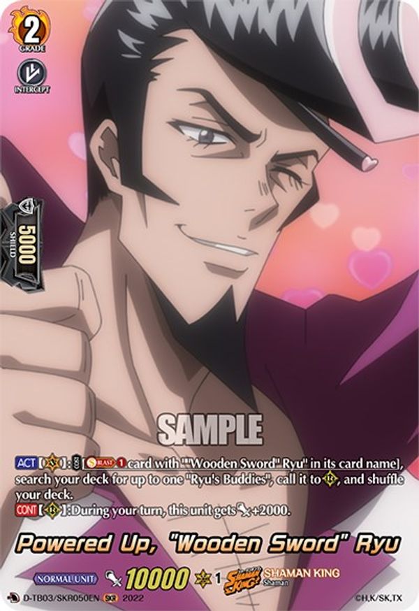 Powered Up, "Wooden Sword" Ryu (SKR) - D-TB03: Shaman King - Cardfight ...