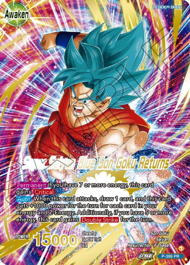 Son Goku // Super Saiyan Blue Son Goku Returns (Gold-Stamped ...
