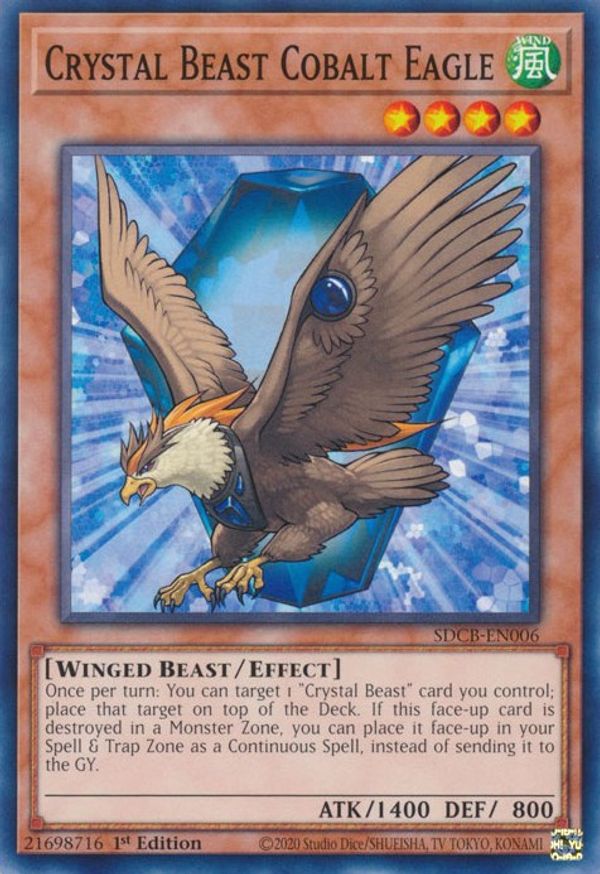 Crystal Beast Cobalt Eagle - Structure Deck: Legend of the Crystal ...