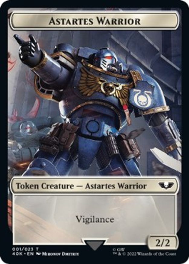 Astartes Warrior (001) // Cherubael Double-sided Token (Surge Foil ...