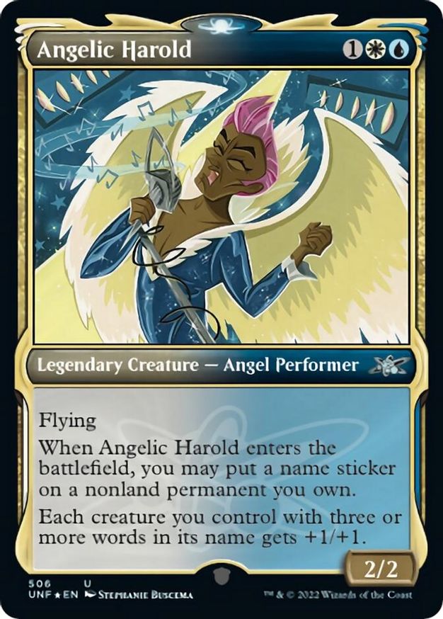 Angelic Harold (Showcase) (Galaxy Foil) - Unfinity - Magic: The Gathering