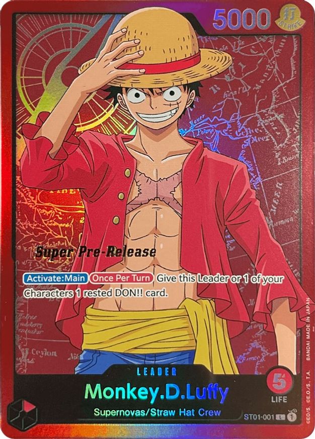 Monkey.D.Luffy (001) - Super Pre-Release Starter Deck 1: Straw Hat Crew - One Piece Card Game