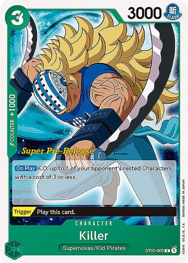 Killer - Super Pre-Release Starter Deck 2: Worst Generation - One Piece Card Game
