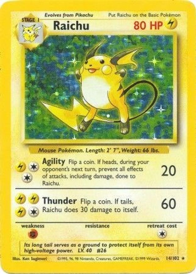 Raichu - Base Set - Pokemon