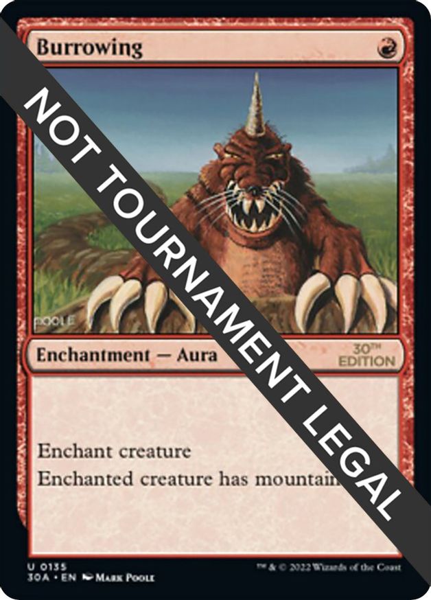 Burrowing - 30th Anniversary Edition - Magic: The Gathering