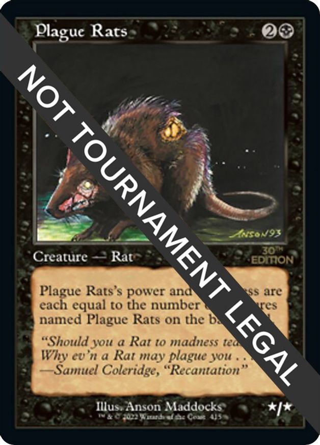 Plague Rats (Retro Frame) - 30th Anniversary Edition - Magic: The Gathering