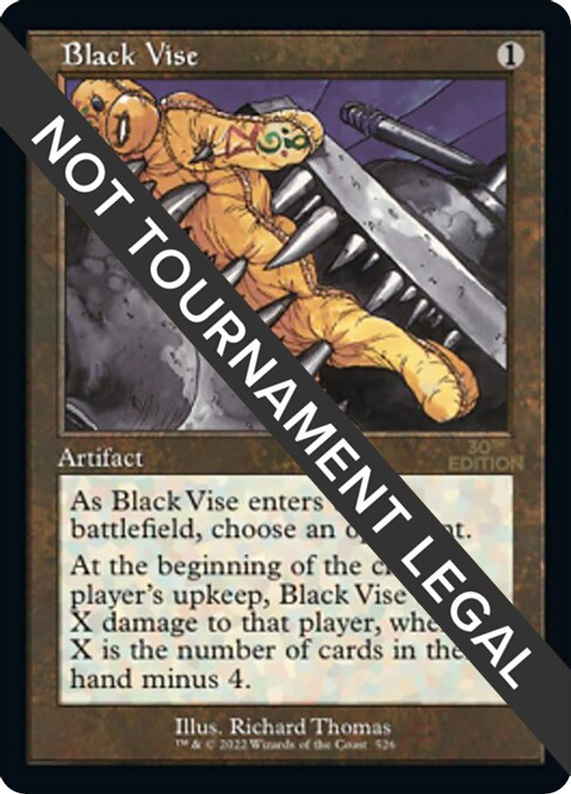 Black Vise (Retro Frame) - 30th Anniversary Edition - Magic: The Gathering