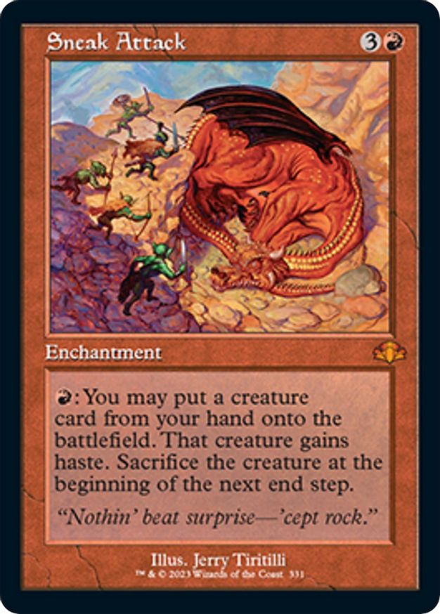 Sneak Attack (Retro Frame) - Dominaria Remastered - Magic: The Gathering