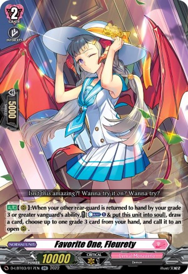 Favorite One, Fleurety - D-LBT03: Lyrical Monasterio ~Summertime Memories!~ - Cardfight Vanguard