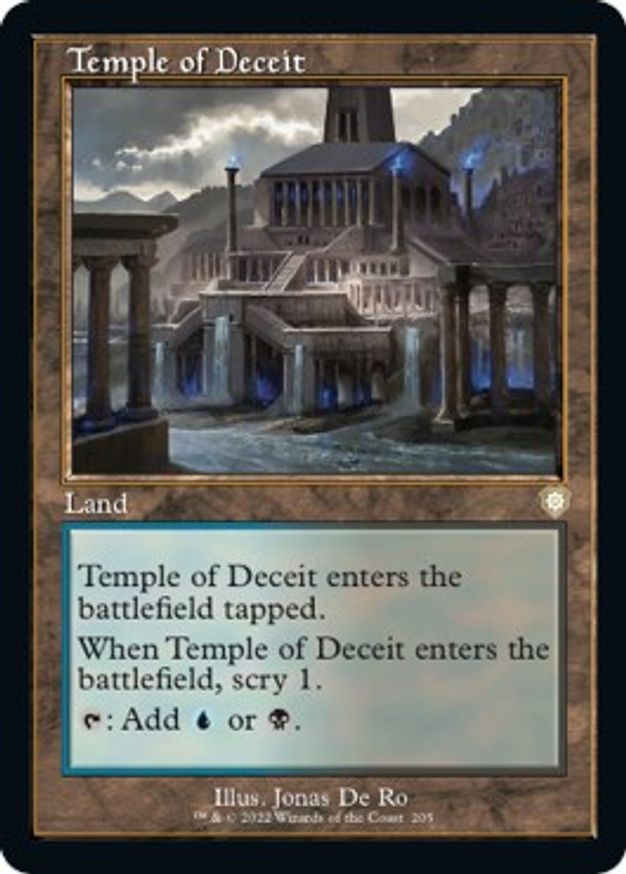 Temple of Deceit (Retro Frame) - Commander: The Brothers' War - Magic ...