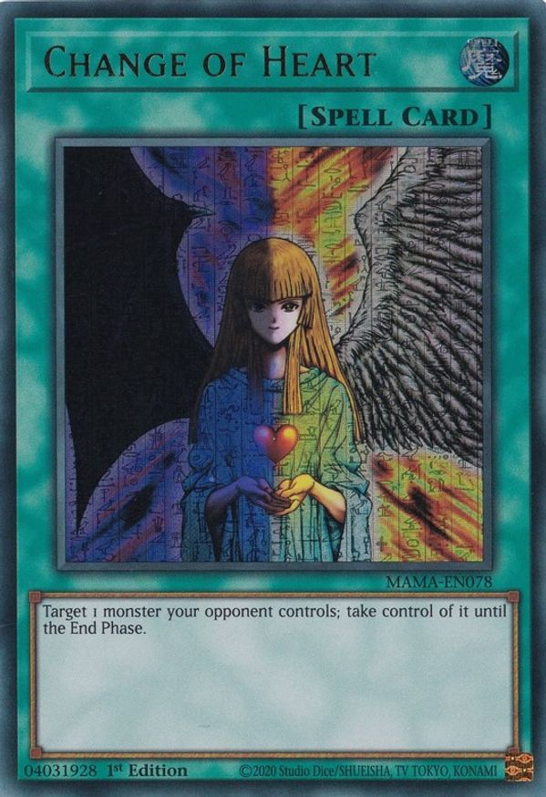 Change of Heart (Ultra Pharaoh's Rare) - Magnificent Mavens - YuGiOh