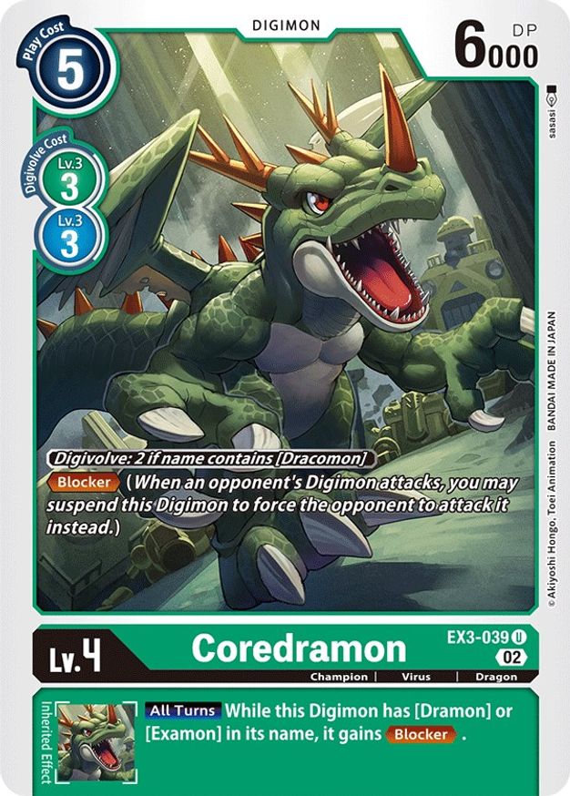 Coredramon - EX3-039 - Draconic Roar - Digimon Card Game