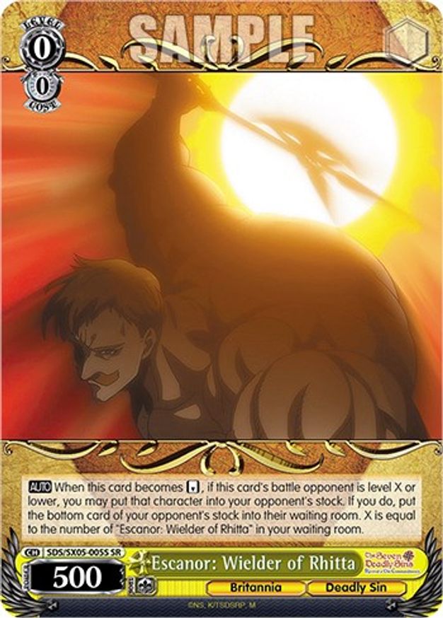 Escanor: Wielder of Rhitta (SR) - The Seven Deadly Sins: Revival of The ...