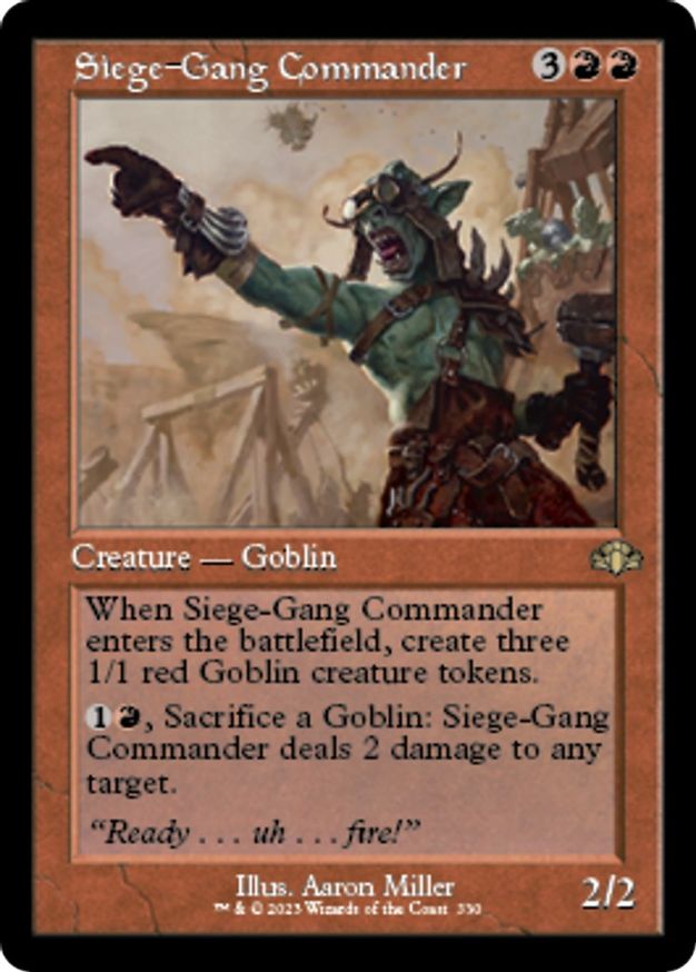 Siege-Gang Commander (Retro Frame) - Dominaria Remastered - Magic: The Gathering