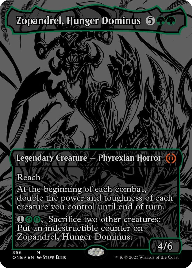 Zopandrel, Hunger Dominus (Oil Slick Raised Foil) - Phyrexia: All Will ...