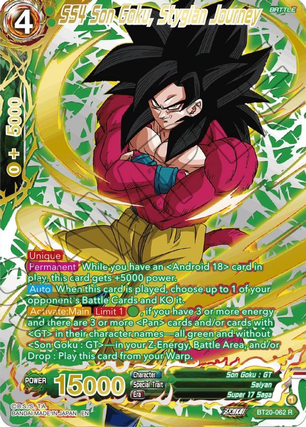 SS4 Son Goku, Stygian Journey (Gold-Stamped) - Power Absorbed - Dragon Ball Super CCG