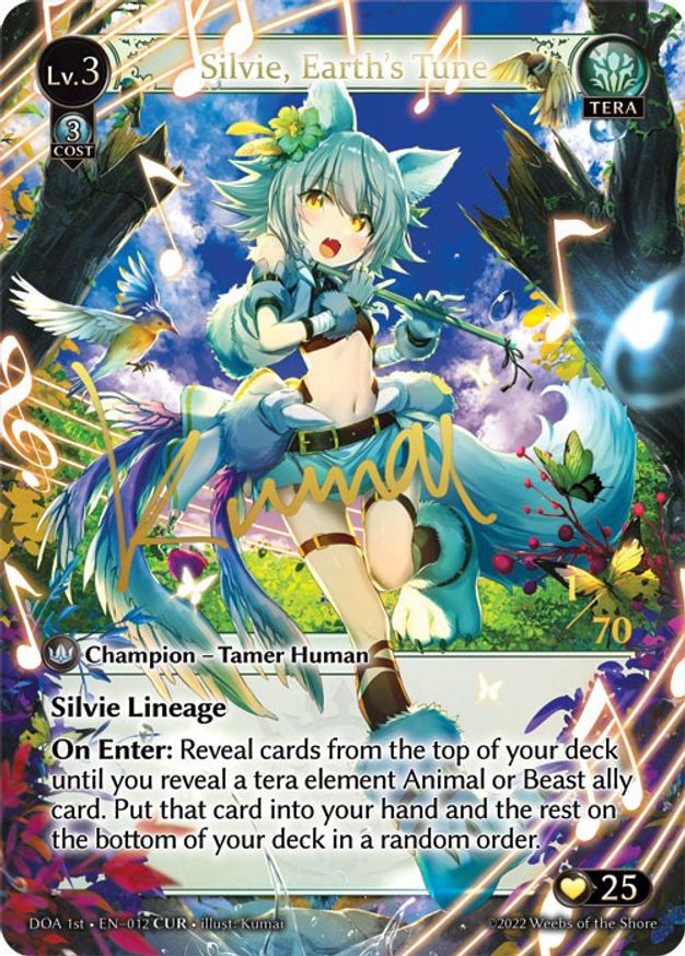 Silvie, Earth's Tune (CUR) - Dawn of Ashes 1st Edition - Grand Archive TCG