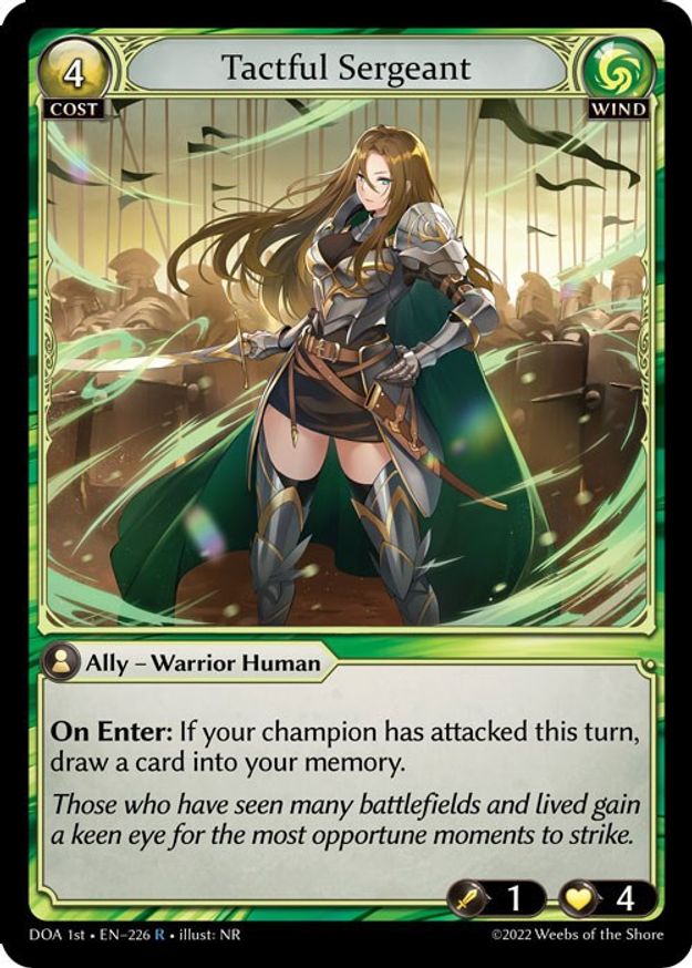 Tactful Sergeant - Dawn of Ashes 1st Edition - Grand Archive TCG