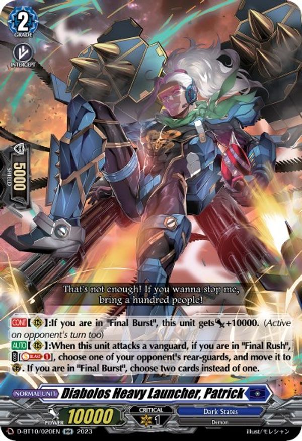 Diabolos Heavy Launcher, Patrick - Dragon Masquerade - Cardfight Vanguard