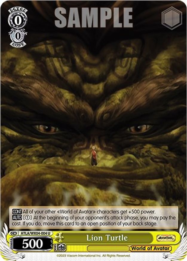 Lion Turtle - Avatar: The Last Airbender - Weiss Schwarz