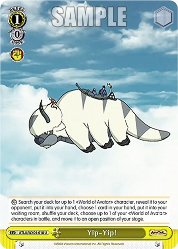 Yip-Yip! - Avatar: The Last Airbender - Weiss Schwarz