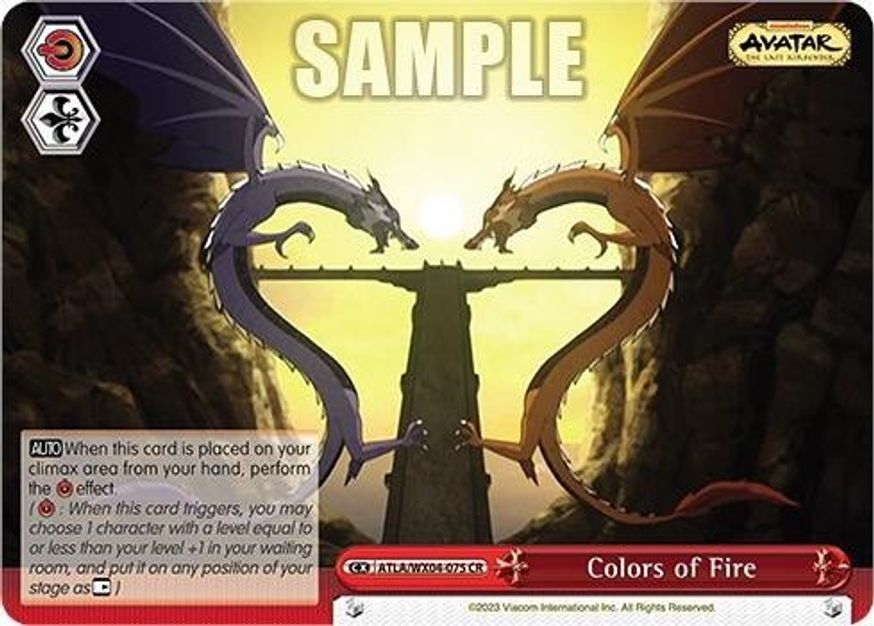 Colors of Fire - Avatar: The Last Airbender - Weiss Schwarz