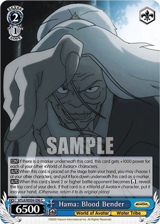 Hama: Blood Bender - Avatar: The Last Airbender - Weiss Schwarz