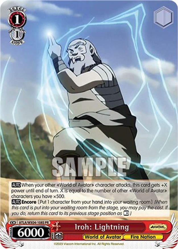 Iroh: Lightning (Foil) - Avatar: The Last Airbender - Weiss Schwarz