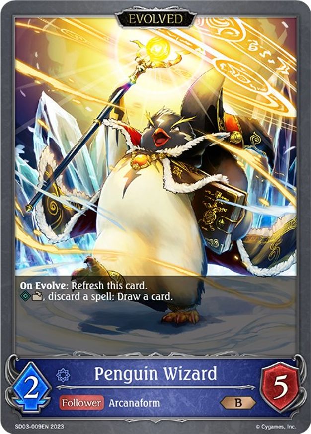 Penguin Wizard (Evolved) - SD03: Mysteries of Conjuration - Shadowverse